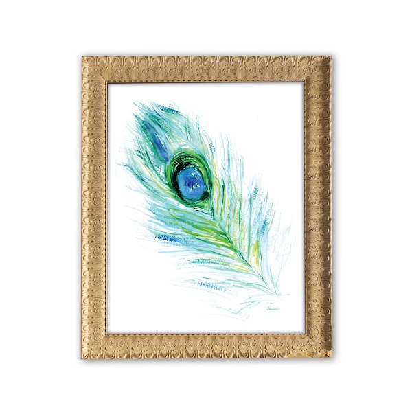 Peacock Feather Print - Etsy