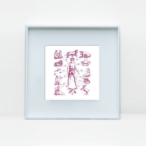 Zodiac Engraving Print - Etsy