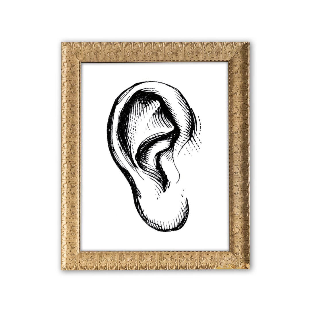 Ear Engraving Print - Etsy