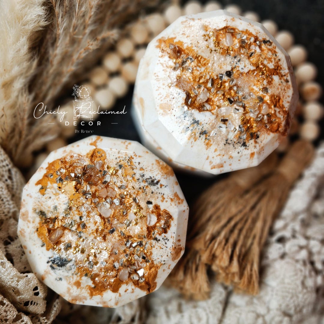 Geode Inspired Handmade Jewelry Box With Real Quartz Gemstones/ Stone ...