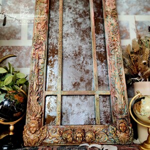Ornate French Baroque Upcycled Mirror/ Antiqued & Distressed Mirror ...