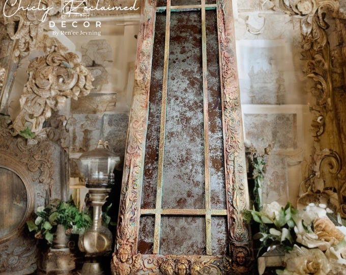 Ornate French Baroque Upcycled Mirror/ Antiqued & Distressed Mirror ...