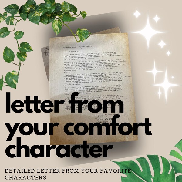 Fictional Character Letters - Etsy