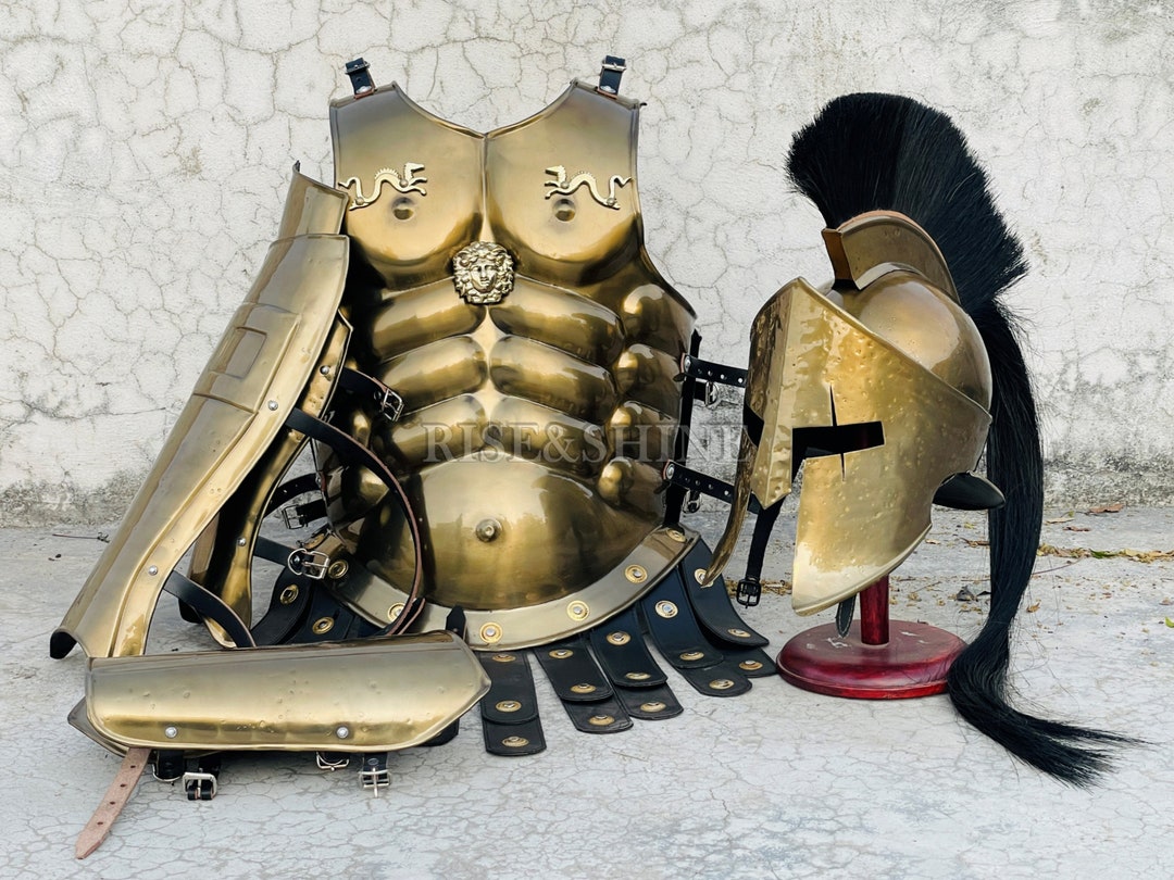 Medieval 300 Spartan Full Costume/king Leonidas Costume/spartan Helmet ...