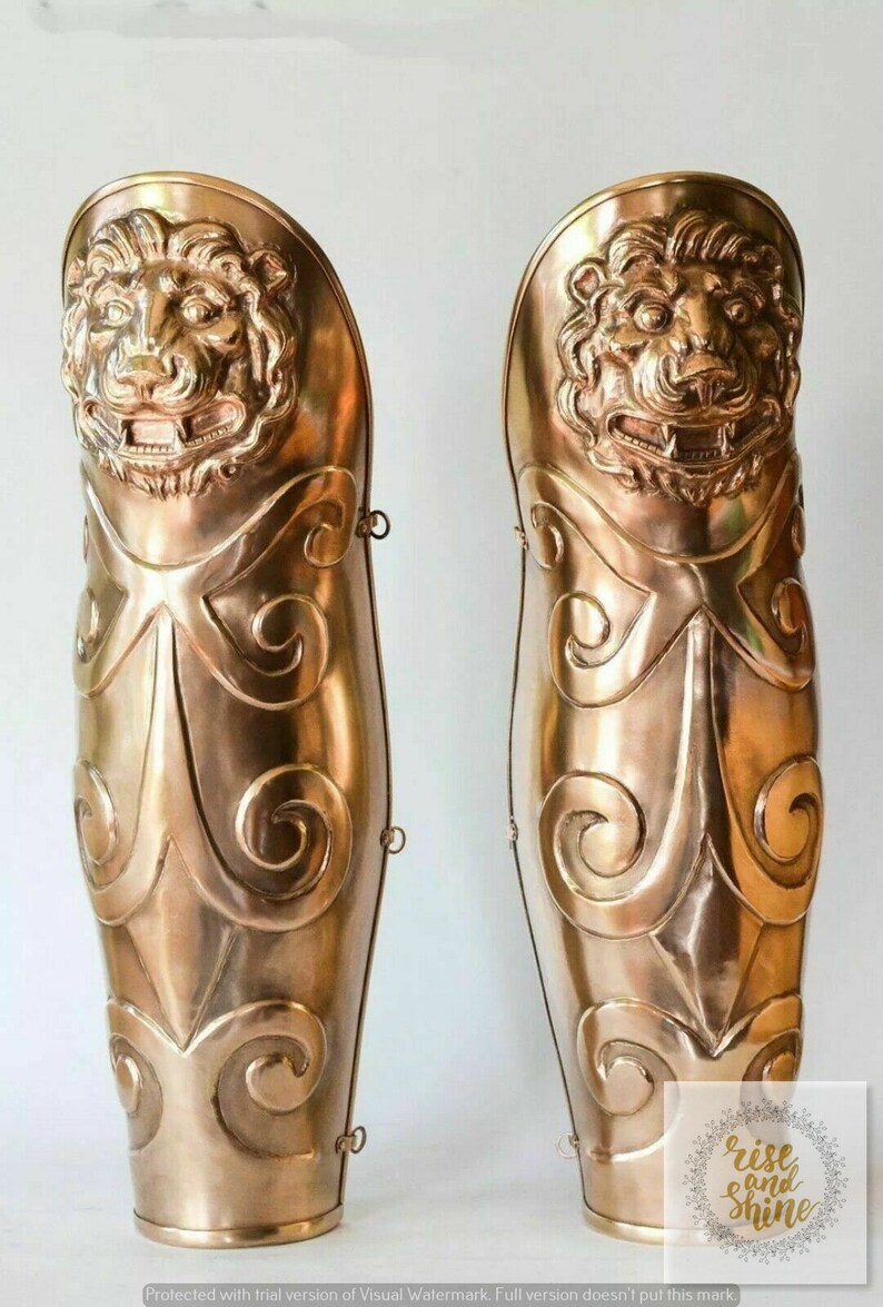 14GA Aluminium Medieval Greek Roman Centurio Leg Greaves/leg Guard Leg ...