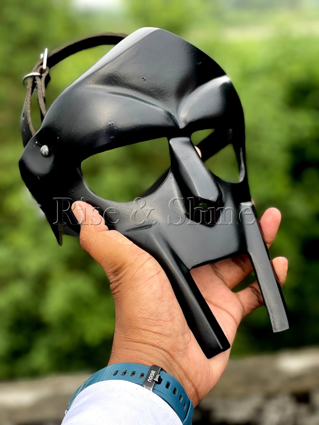 Black Matt Finish MF DOOM Mask Mad Villan Gladiator Face Mask Rust Free ...
