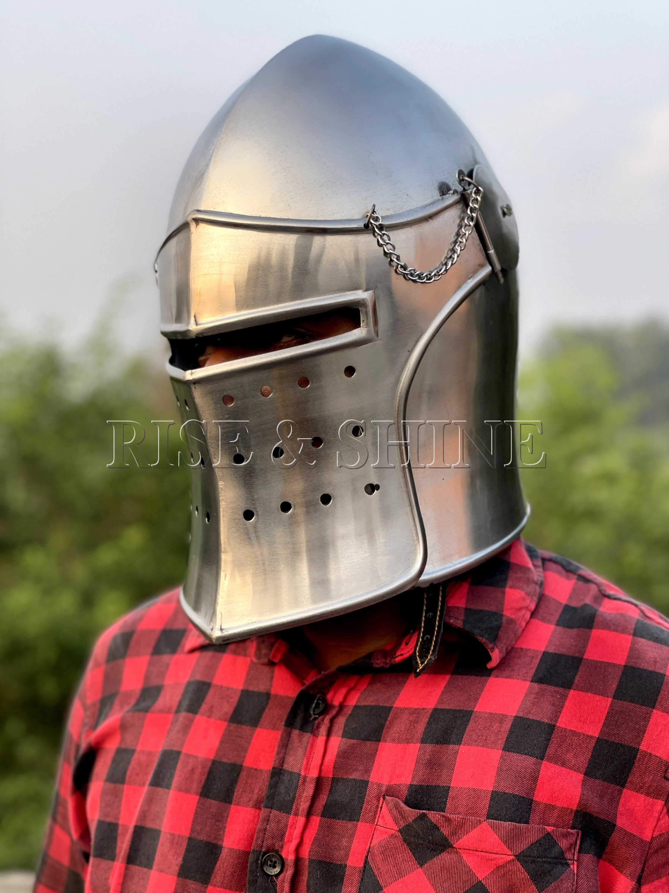 Medieval Silver Templar Barbuta Helmet Knight Crusader Armor Helmet ...