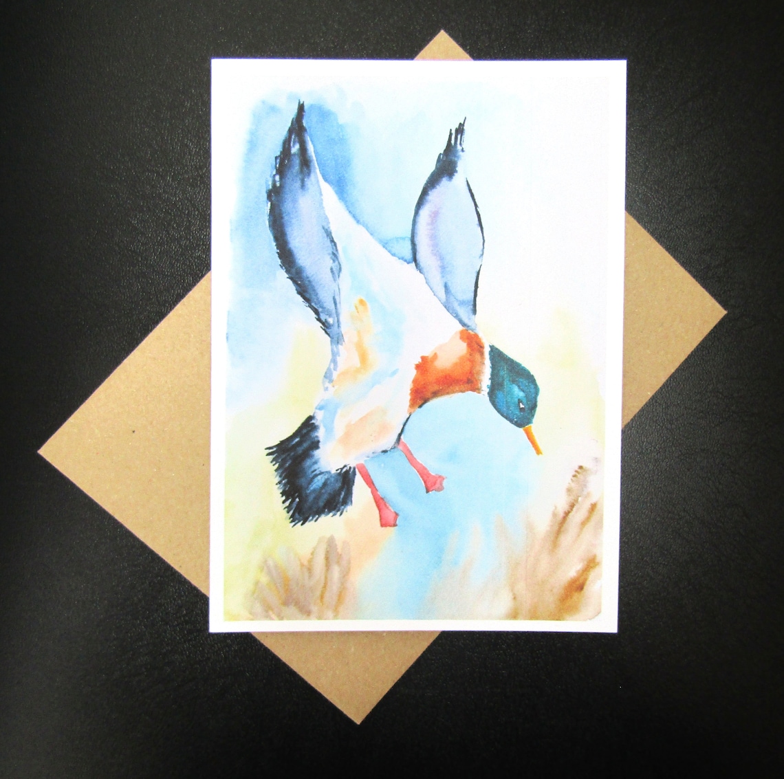 Duck Greetings Card Wildlife Art Watercolour Painting - Etsy