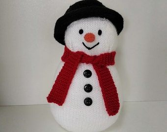 Hand Knitted Snow Family-mom Snowman-handmade Snowman - Etsy