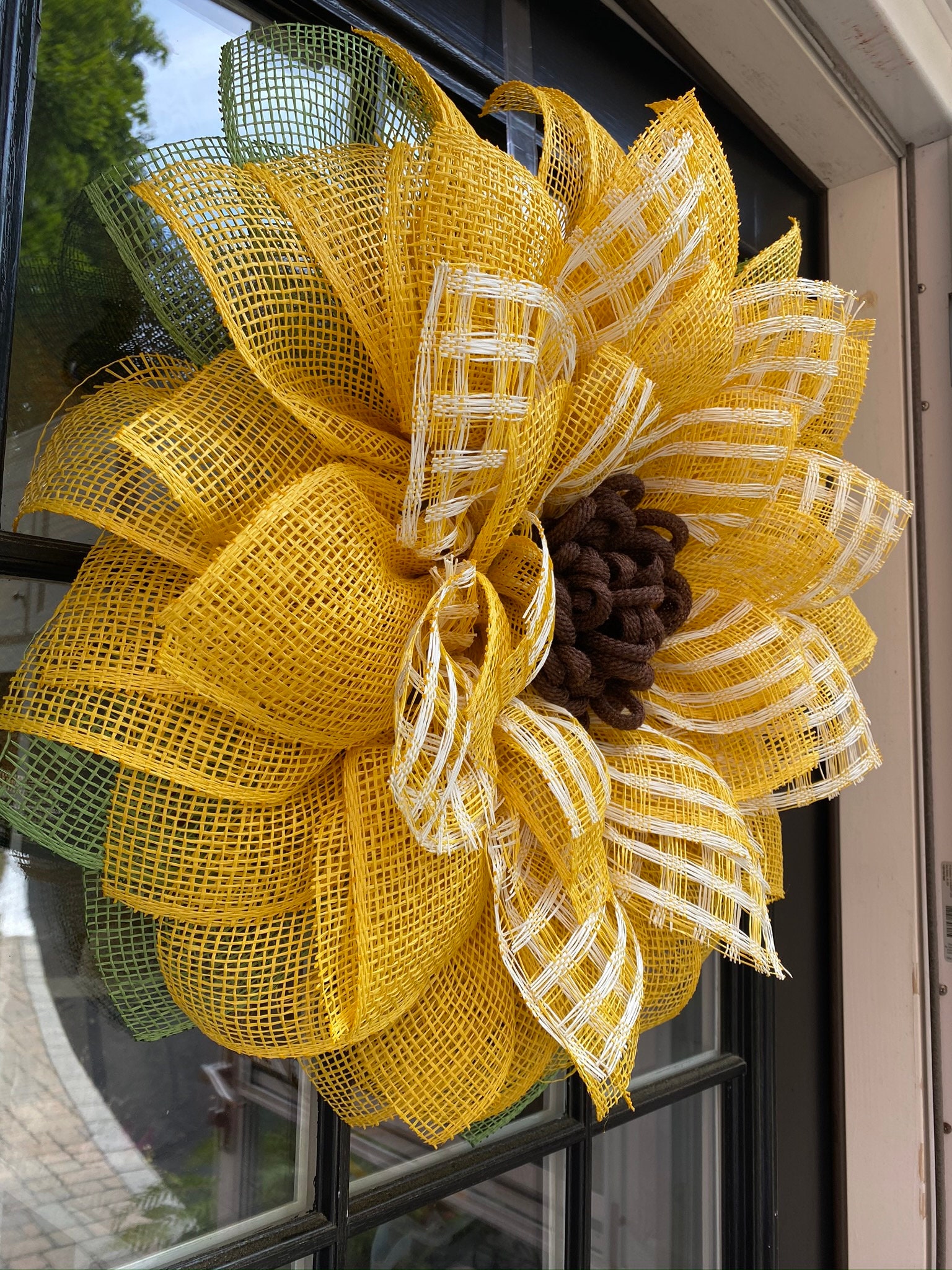 Handmade Poly Burlap Wreath - Etsy