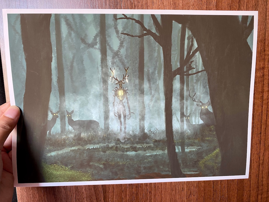 Wendigo Illustration, Monster, Skinwalker Print, Monsters of the Woods ...