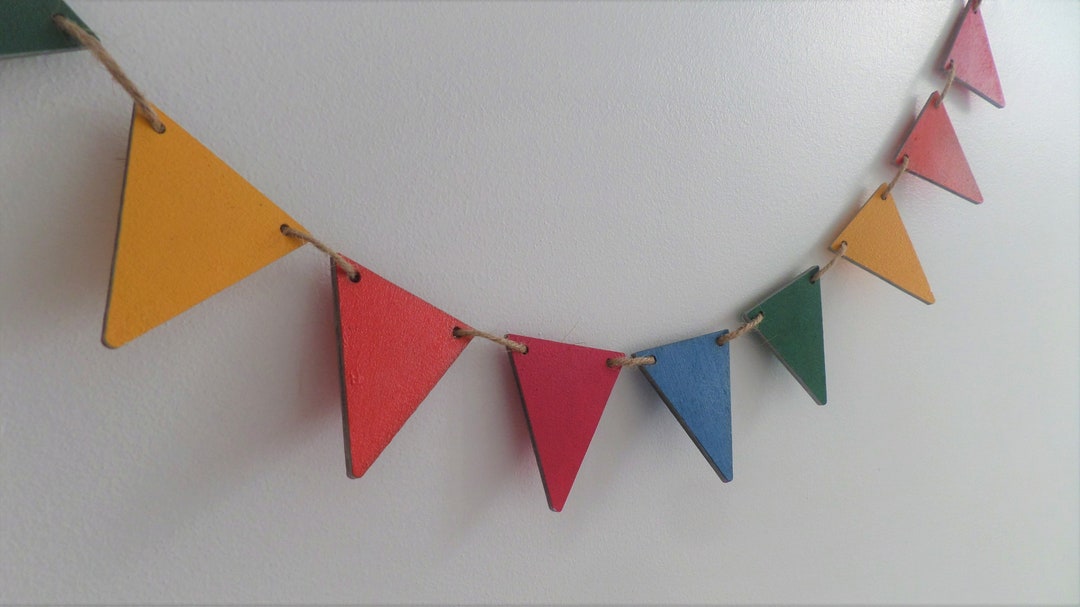 Rainbow Bunting - Stars & Triangles - Etsy