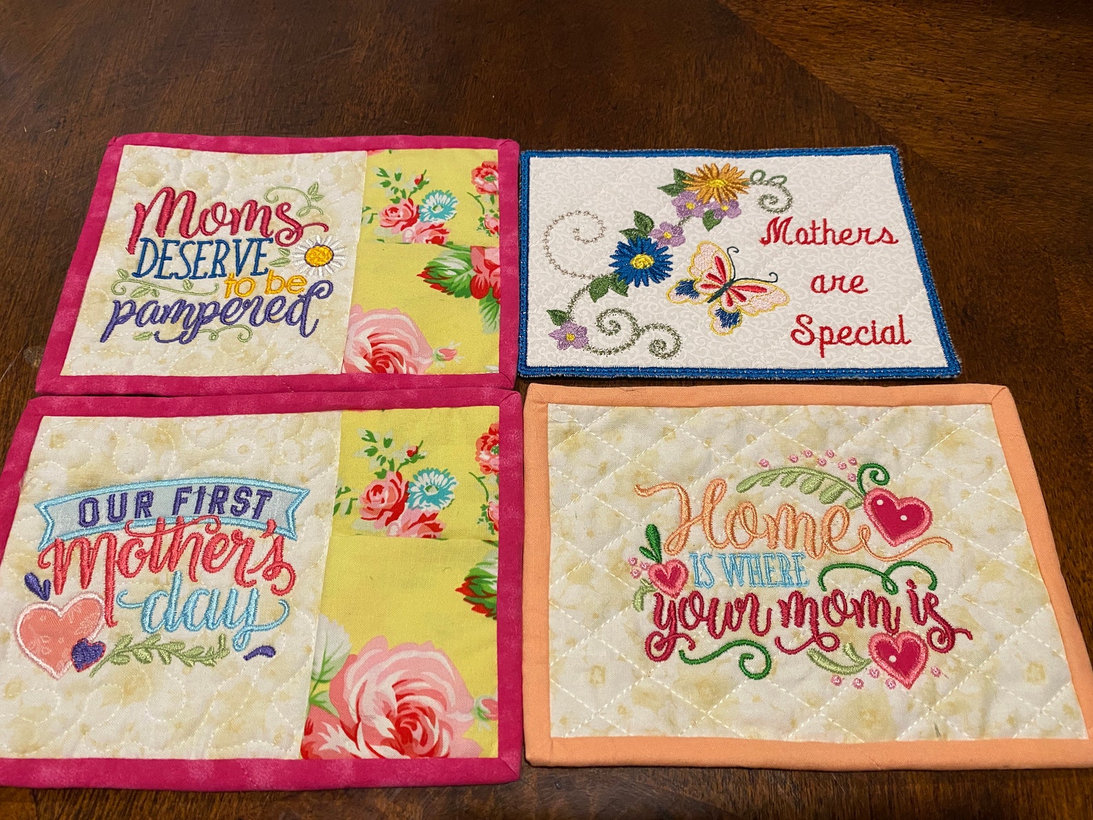 Mug Rug Mother's Day in Various Designs. 5x7 - Etsy
