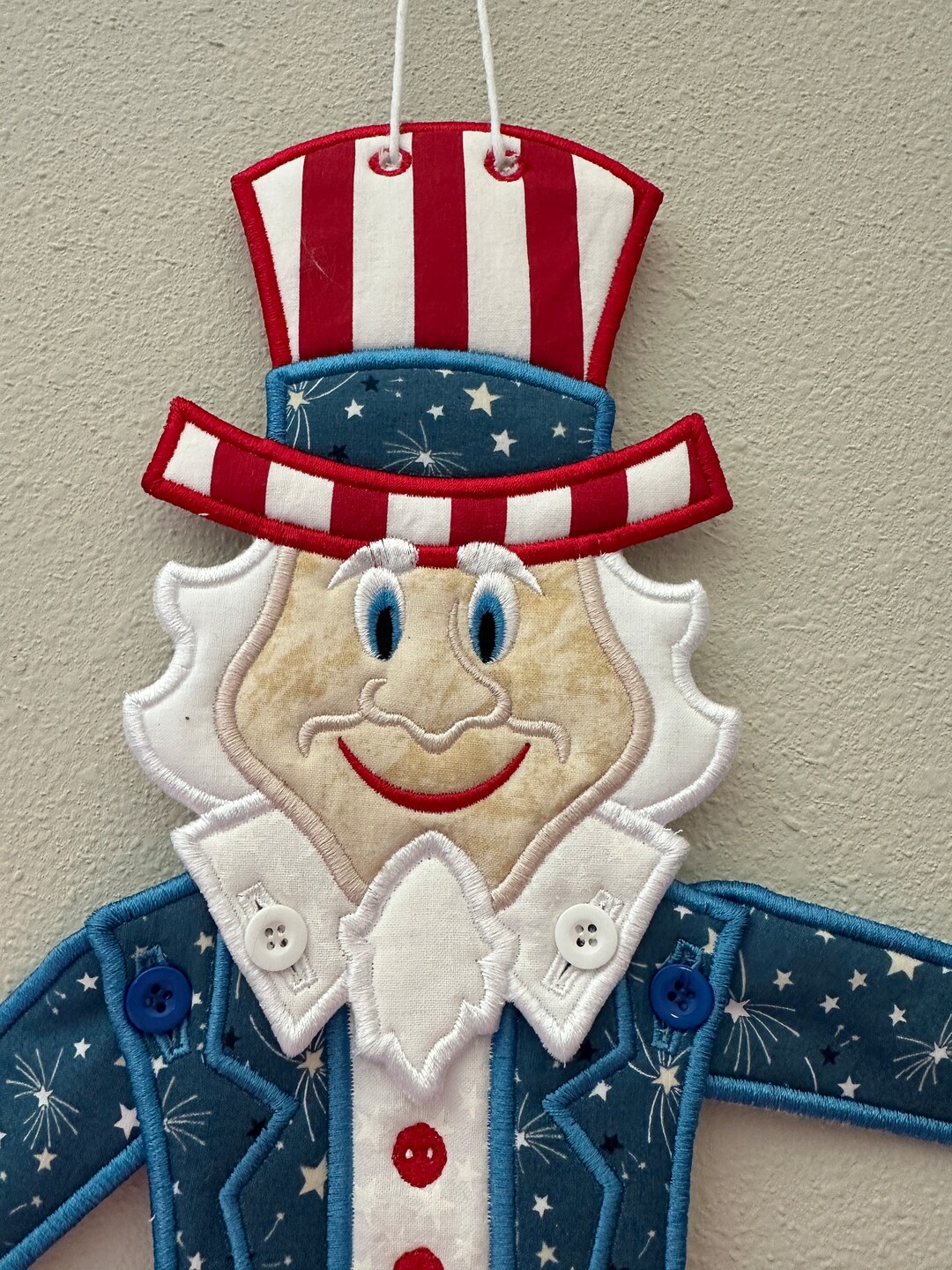 Uncle Sam Patriotic Posable Wall Hanging. Approximately 25 X 17 Inches ...
