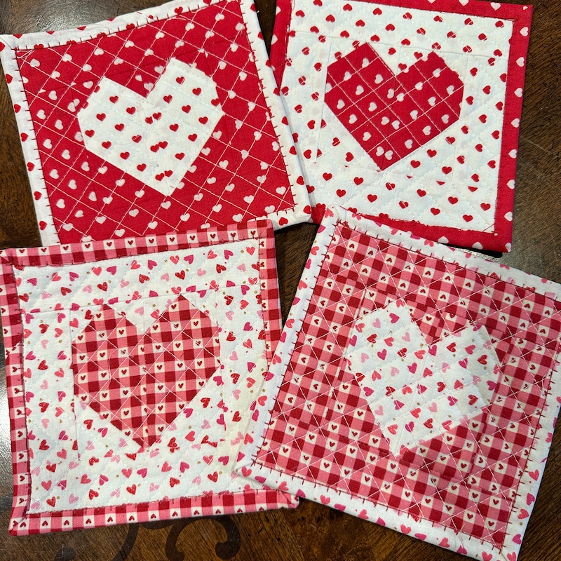 Valentine Mug Rugs - Etsy