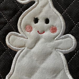 Ghost Boo Mug Rug or Coaster for Halloween. Approximately 5 X 7 Inches ...