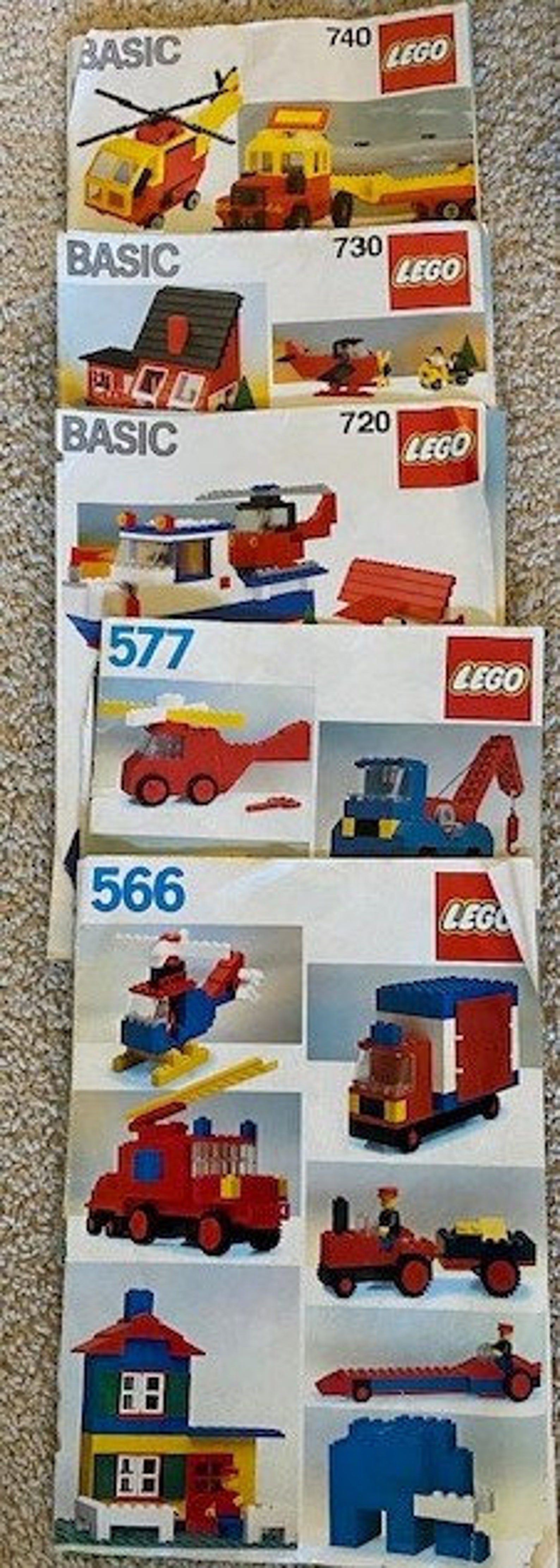 Vintage 1980s Lego Instruction Books #566, #577, #720, #730, #740 - Etsy