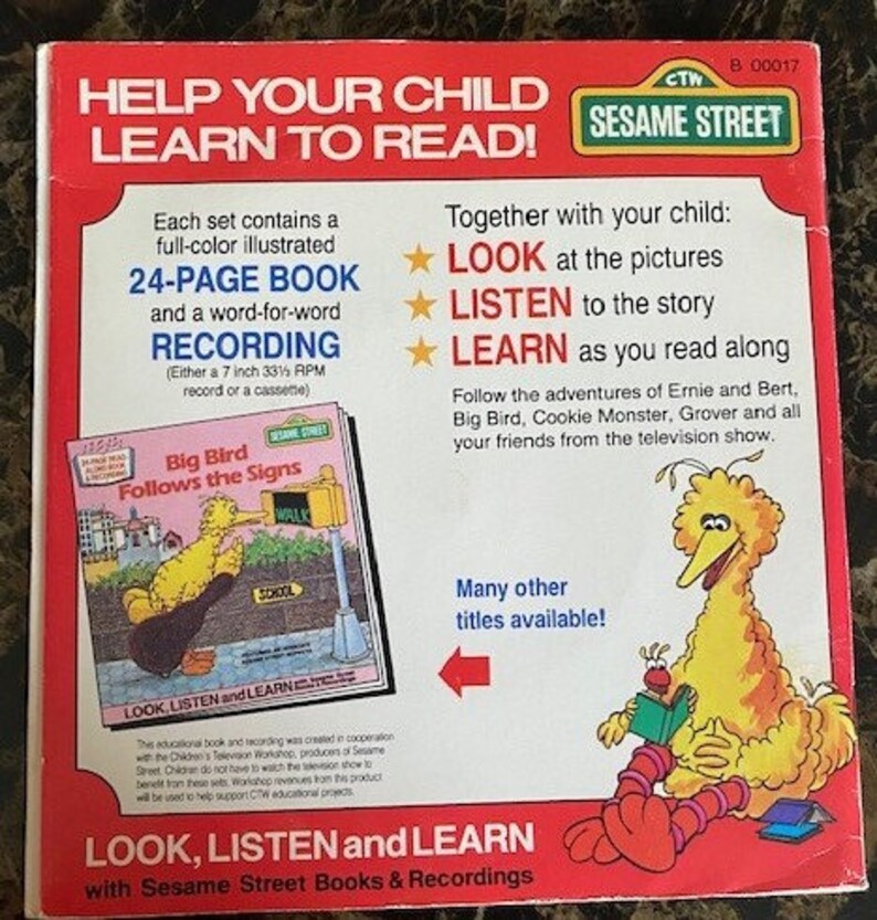 Vintage 1983 Sesame Street the Little Red Hen Book and Record - Etsy ...