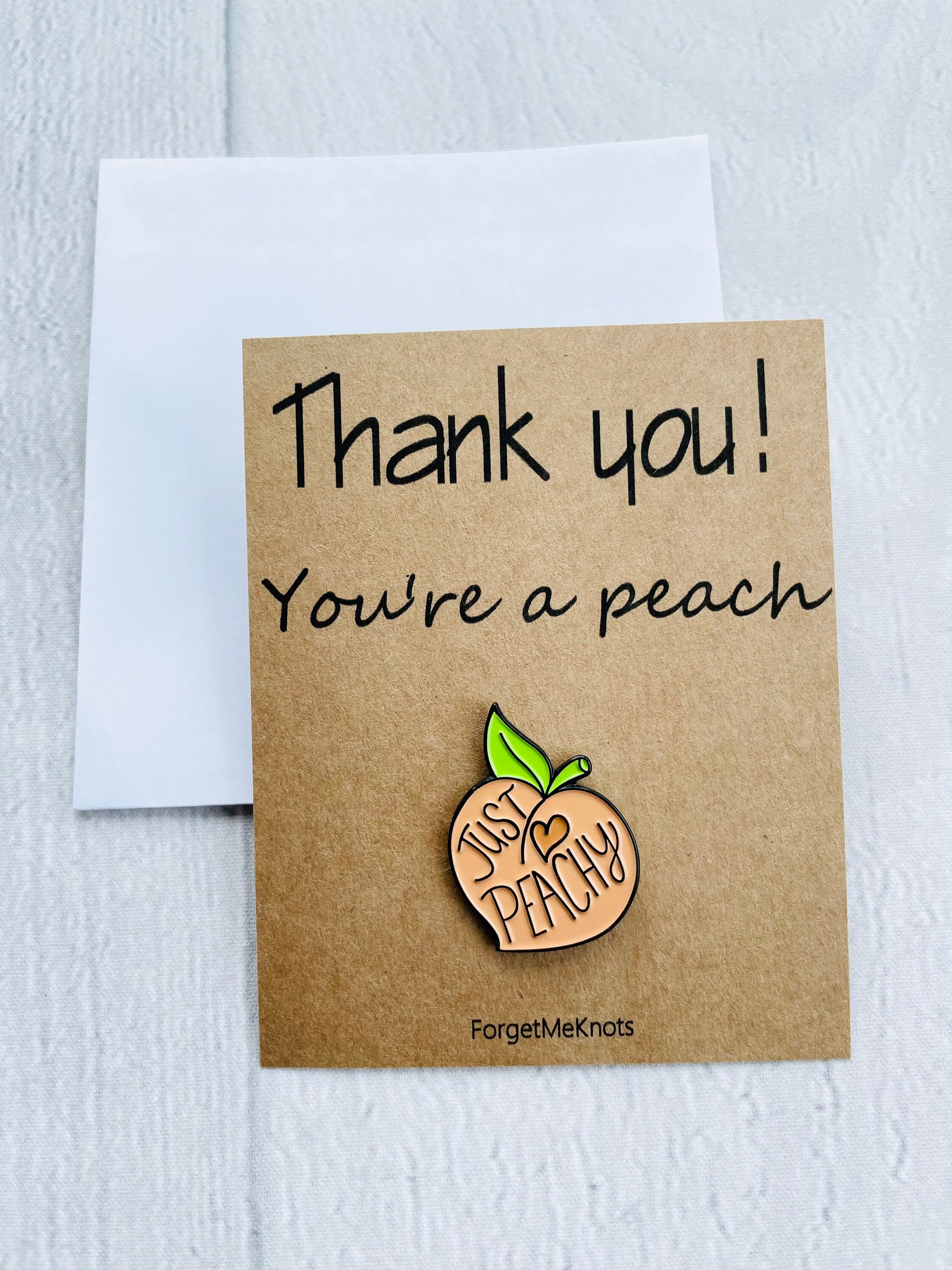 Thank you youre a peach peach pin badge | Etsy