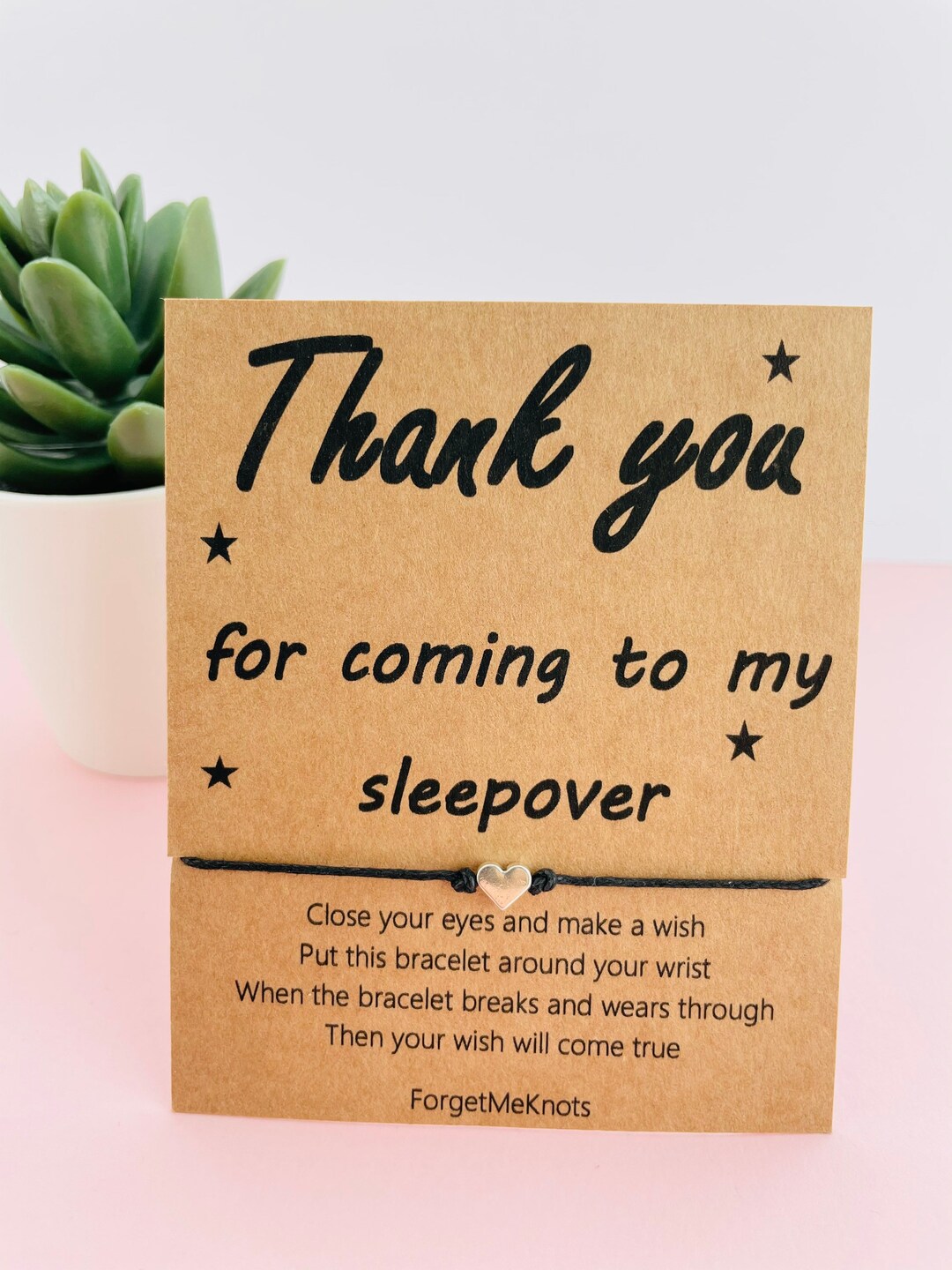 Thank You for Coming to My Sleepover Wish Bracelet - Etsy
