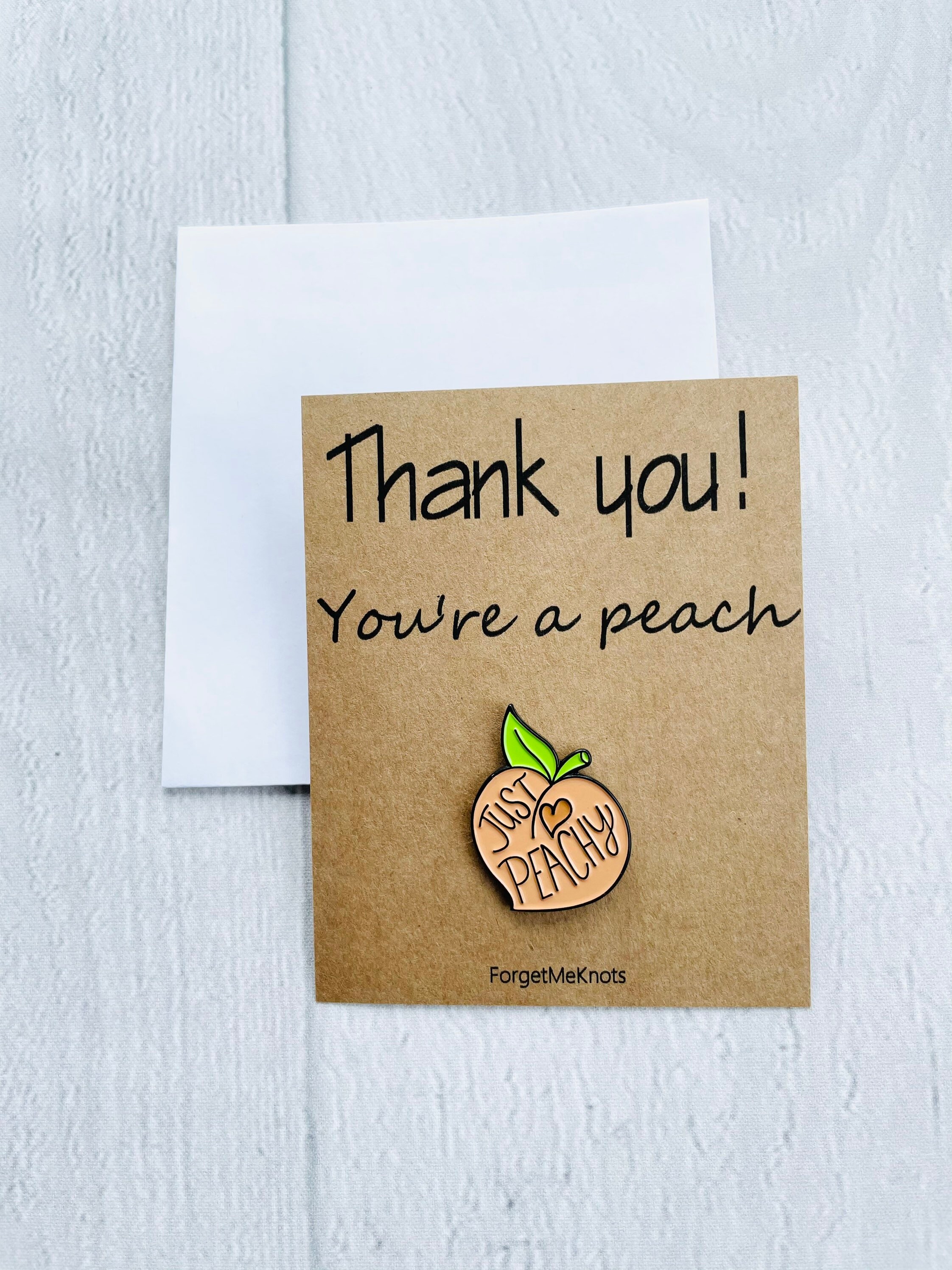 Thank you youre a peach peach pin badge | Etsy