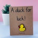 A Duck for Luck Duck Enamel Pin Badge, Lucky Charm, Good Luck Gifts ...