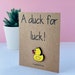 A Duck for Luck Duck Enamel Pin Badge, Lucky Charm, Good Luck Gifts ...