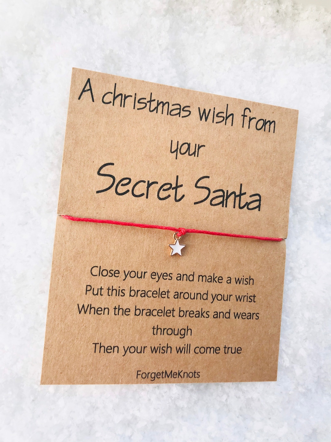 A Christmas Wish From Your Secret Santa Wish Bracelet - Etsy