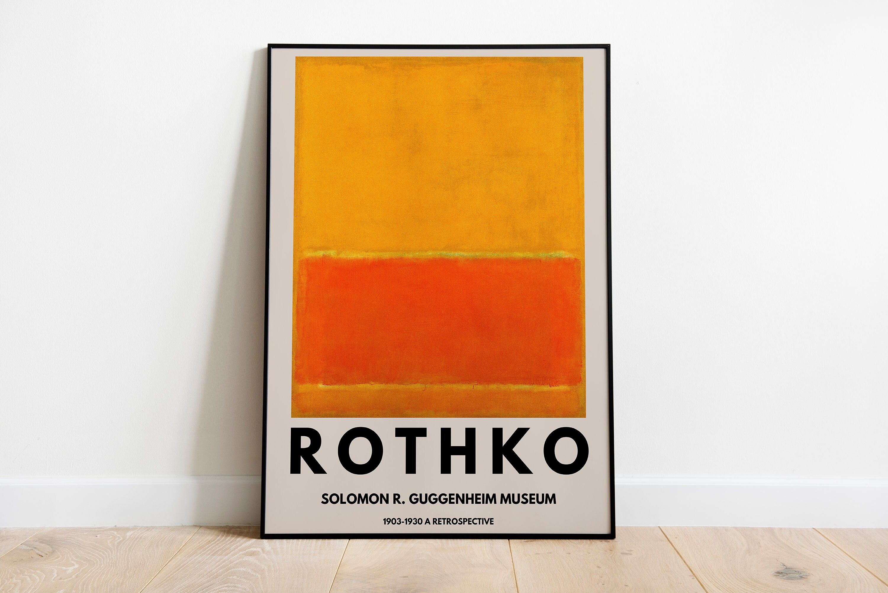 Mark Rothko Exhibition Poster Rothko Yellow Art Print - Etsy