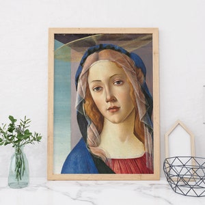 Botticelli Virgin Mary Print, Sandro Botticelli Poster, Virgin and ...