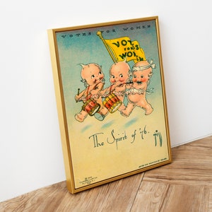 Vintage Kewpie Poster, Women's Voting Rights Print, Vintage Kewpie ...