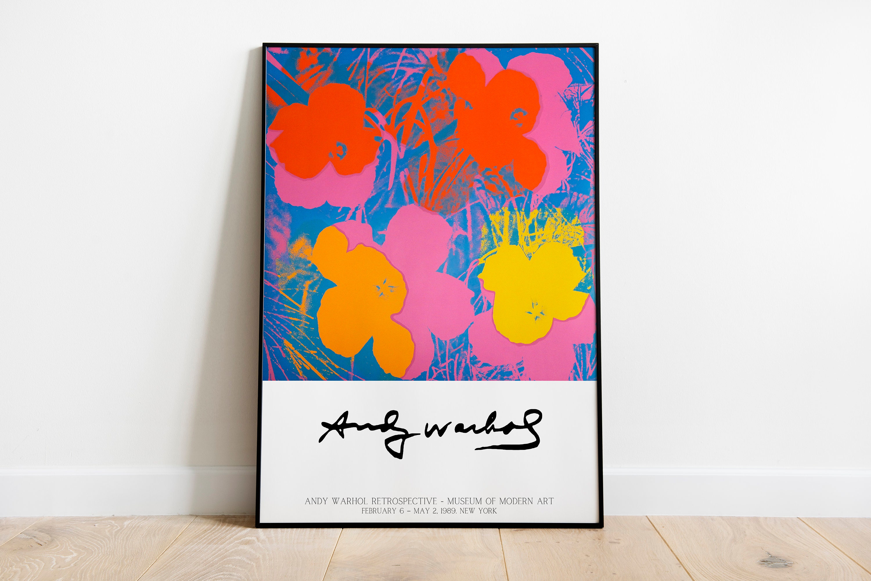 Andy Warhol Flowers Exhibition Poster Retro Pop Art Print | Etsy