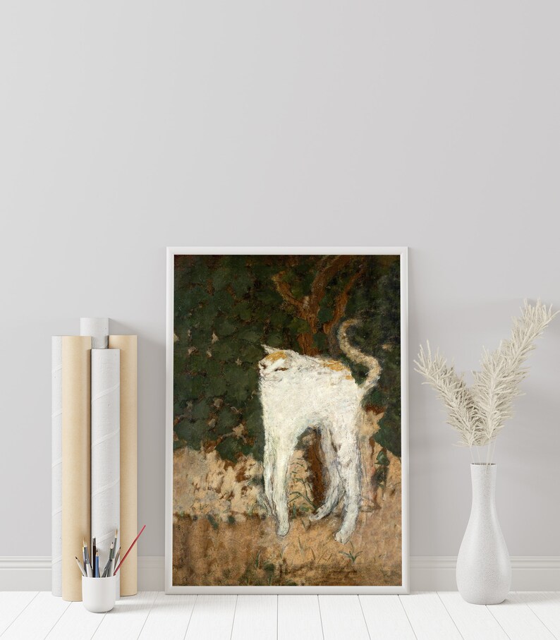 Pierre Bonnard Le Chat Blanc Poster Meme Cat Painting White - Etsy