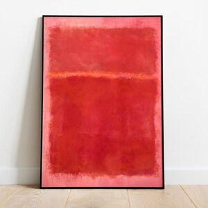 Mark Rothko Red, Orange on Pink Poster, Pink Art Print, Rothko Wall Art ...