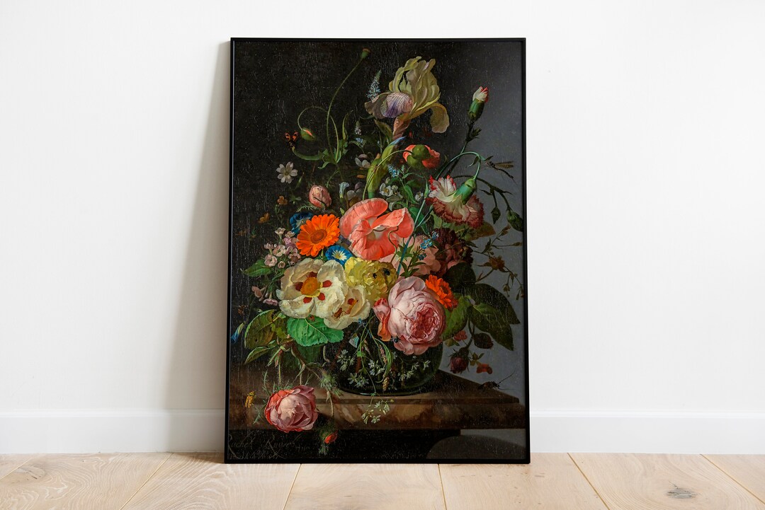 Rachel Ruysch Natura morta con fiori Stampa, Vanitas Still Life Poster ...