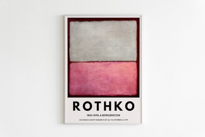 Mark Rothko Exhibition Poster Rothko Pink Art Print - Etsy