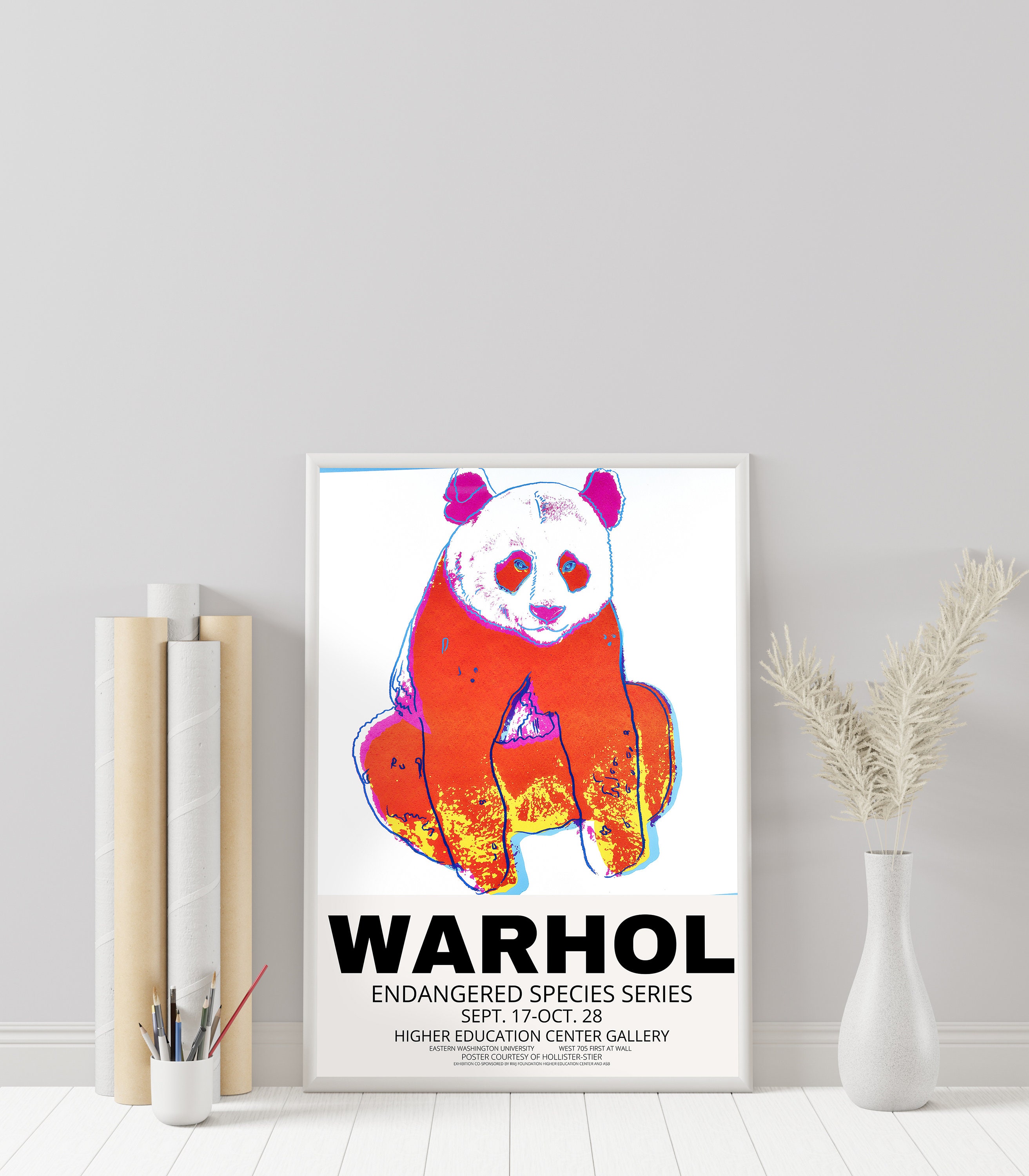 Andy Warhol Endangered Species Series Giant Panda Exhibition - Etsy