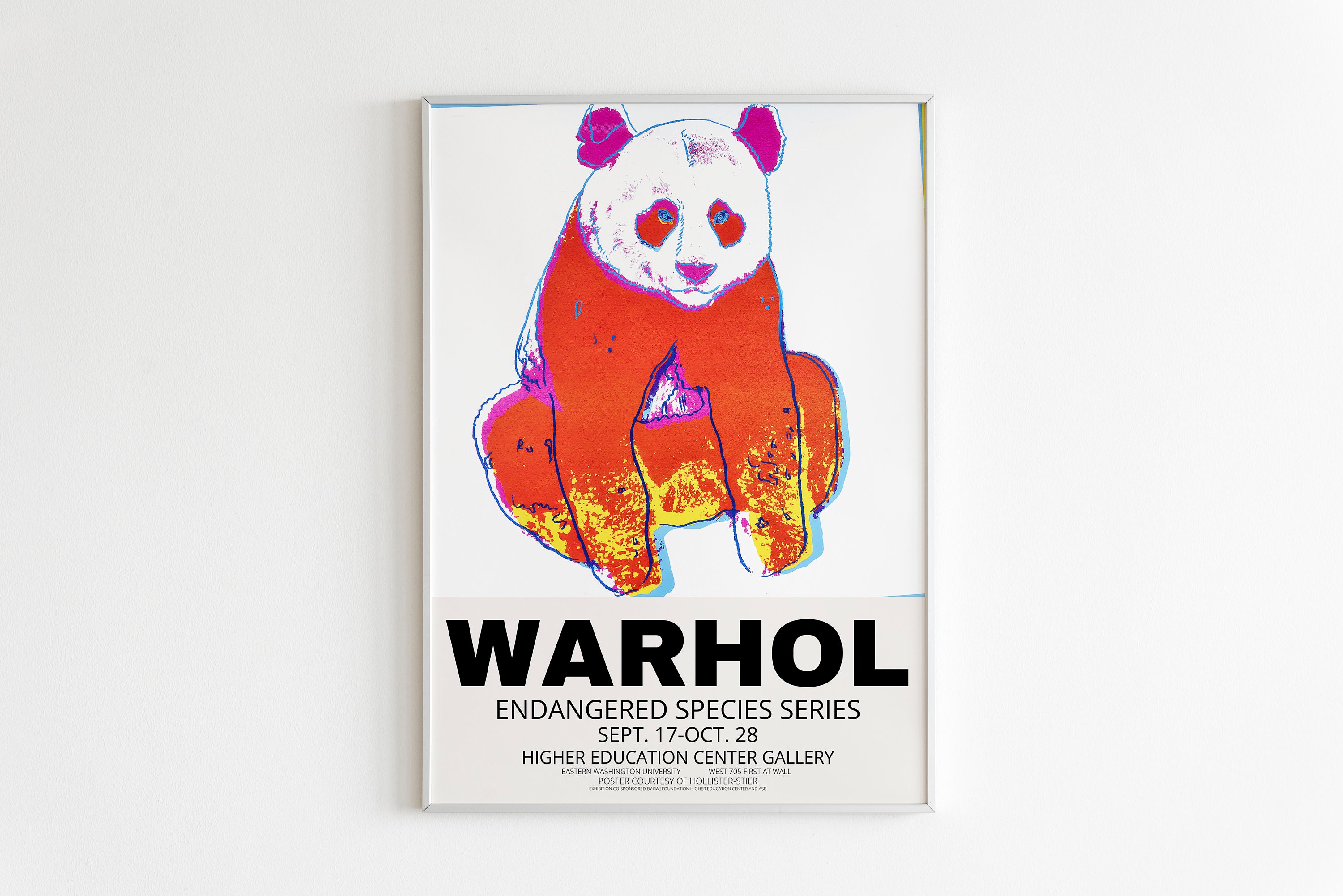 Andy Warhol Endangered Species Series Giant Panda Exhibition - Etsy
