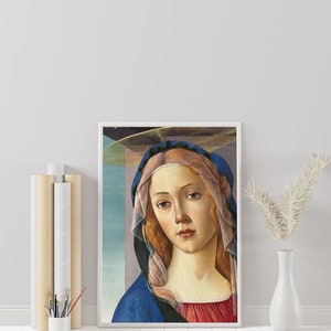 Botticelli Virgin Mary Print, Sandro Botticelli Poster, Virgin and ...