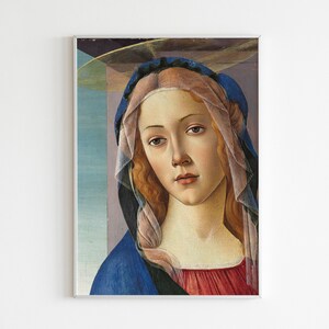 Botticelli Virgin Mary Print, Sandro Botticelli Poster, Virgin and ...
