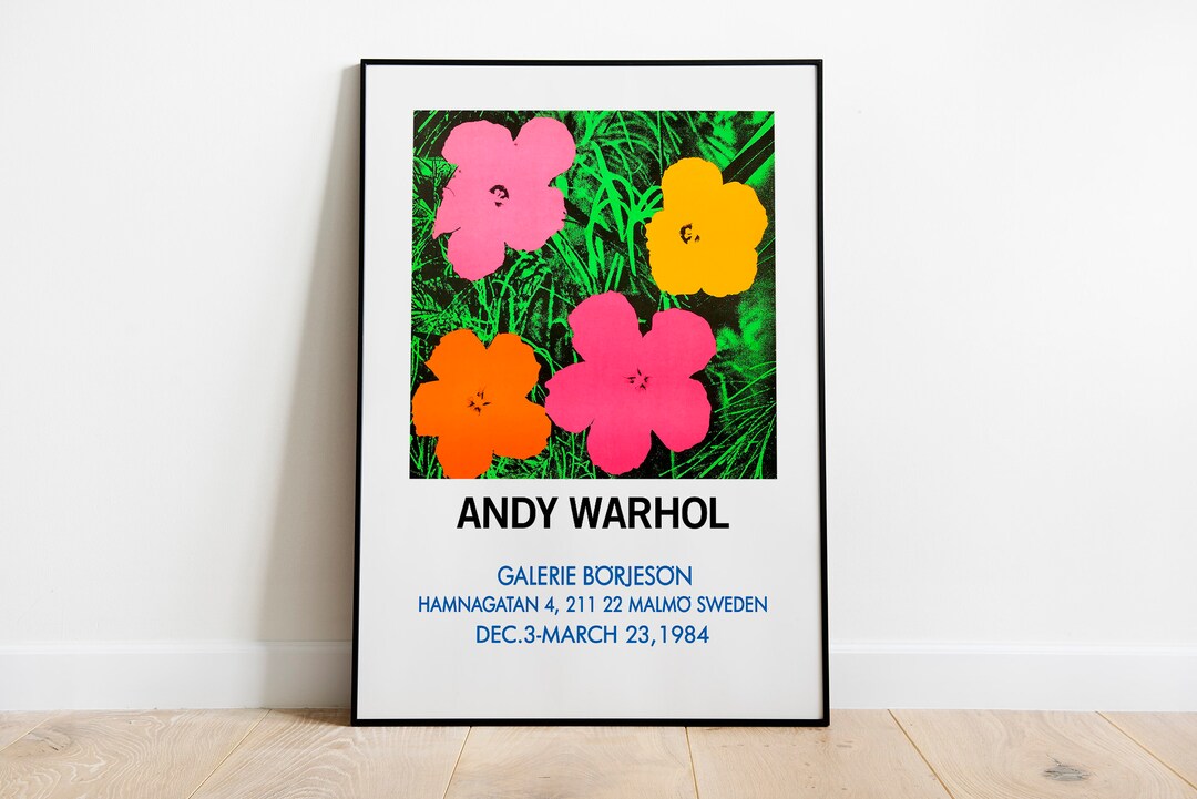 Andy Warhol Flower Pop Art Print, Andy Warhol Exhibition Poster, Floral ...