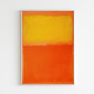 Mark Rothko Yellow and Orange Poster, Rothko Minimalist Art Print ...