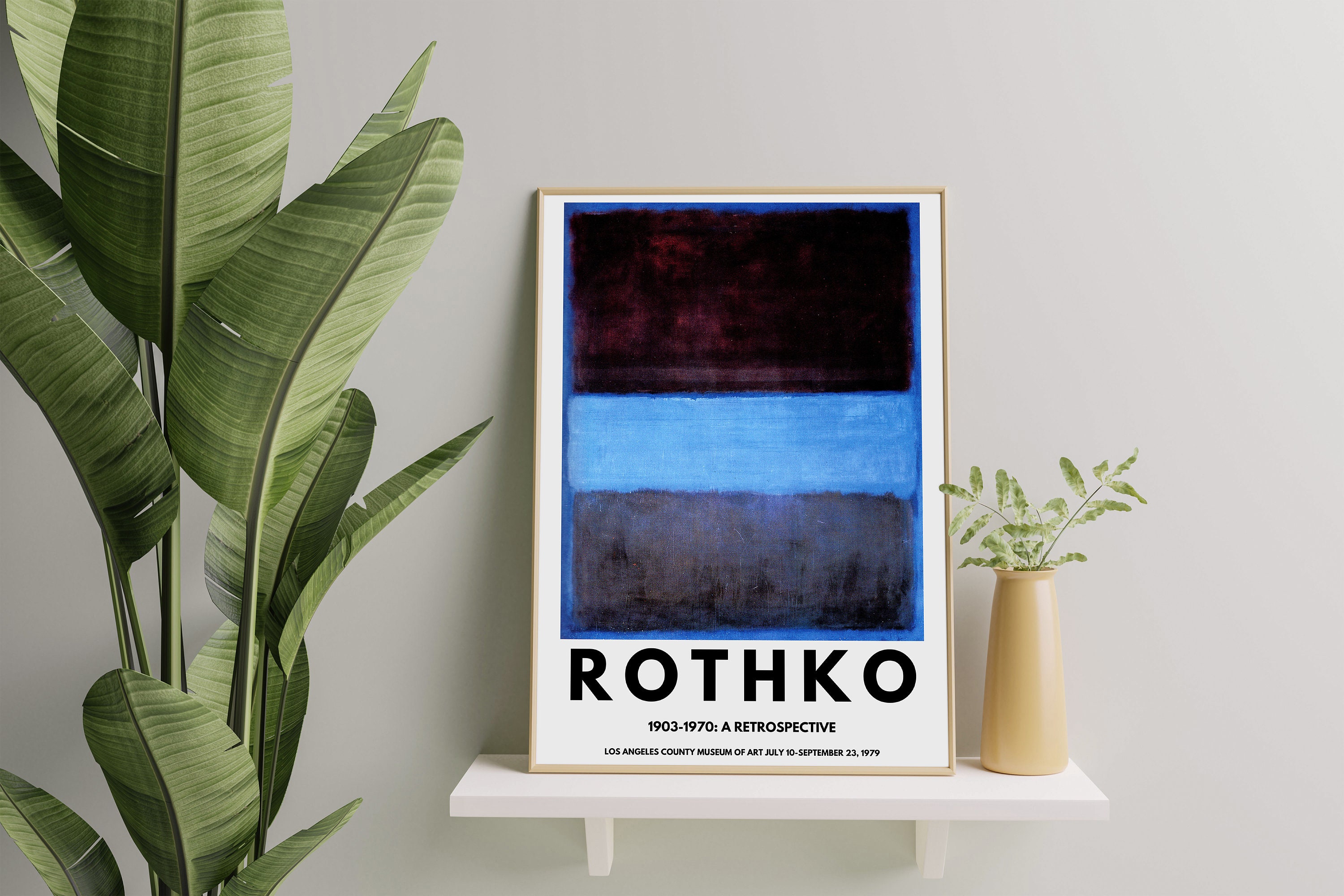 Mark Rothko Exhibition Poster Rothko Blue Art Print Abstract - Etsy