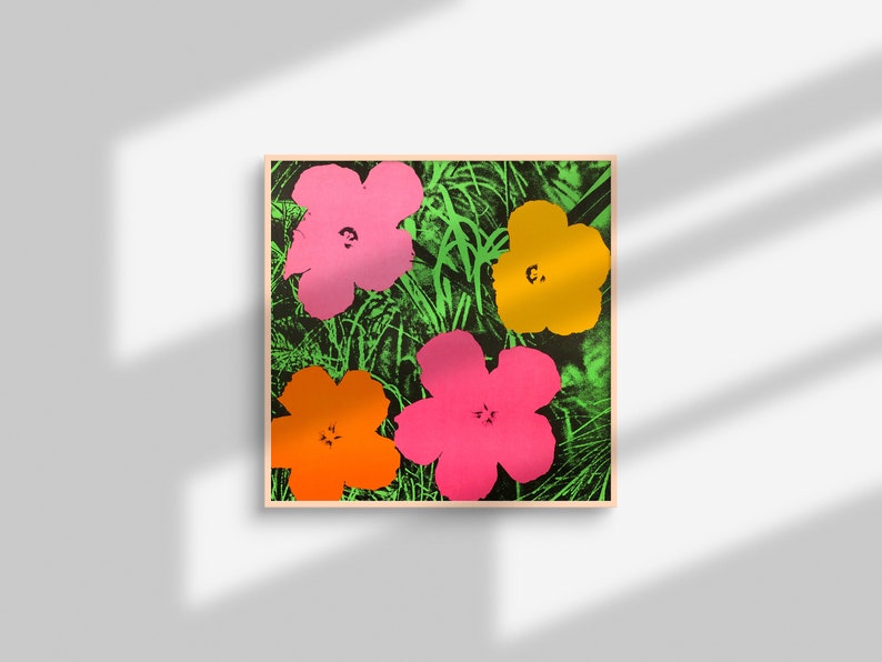 Andy Warhol Flower Poster Andy Warhol Pop Art Flowers Floral - Etsy