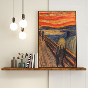 Edvard Munch the Scream 1893, Dark Expressionism, Anxiety, Moody Wall ...