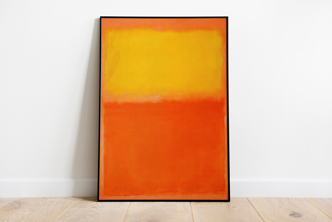 Mark Rothko Yellow and Orange Poster, Rothko Minimalist Art Print ...