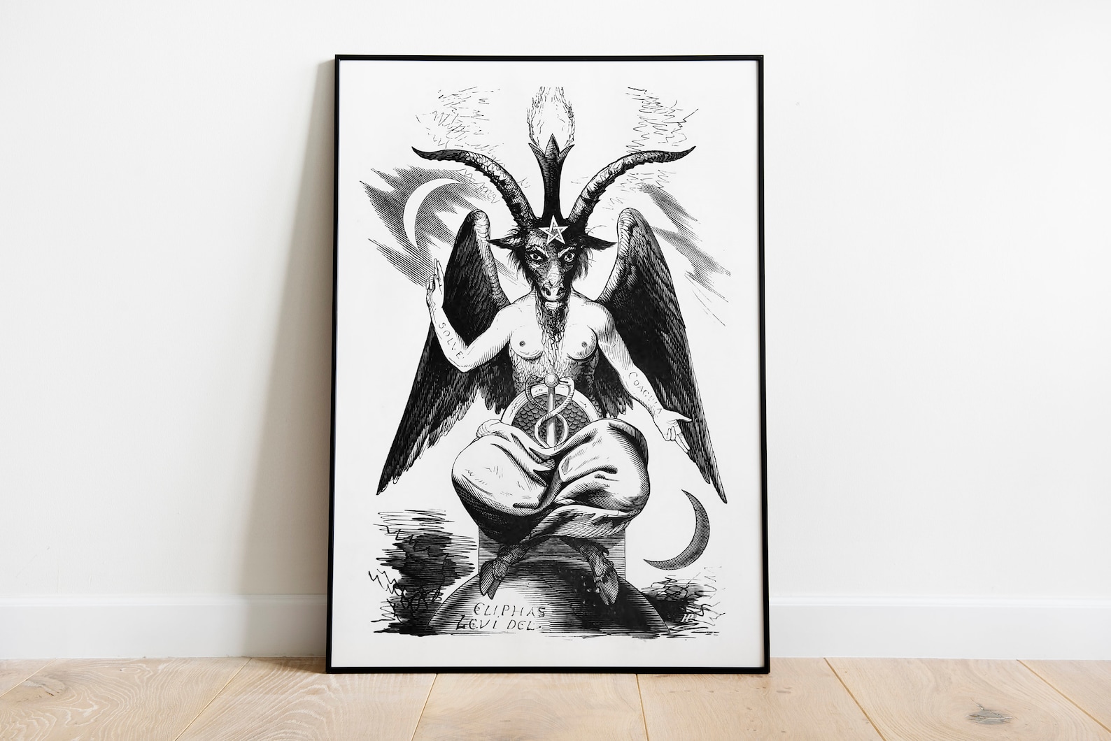 Éliphas Lévi Baphomet Poster Knights Templar Print Black | Etsy