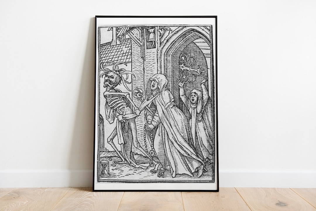 Hans Holbein Danse Macabre Print the Dance of Death Poster Death Wall ...