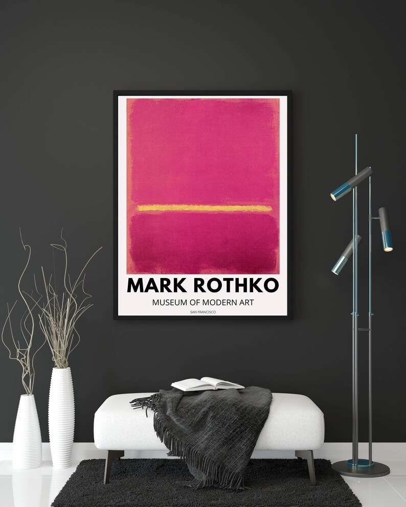Mark Rothko Exhibition Poster Rothko Pink Art Print - Etsy
