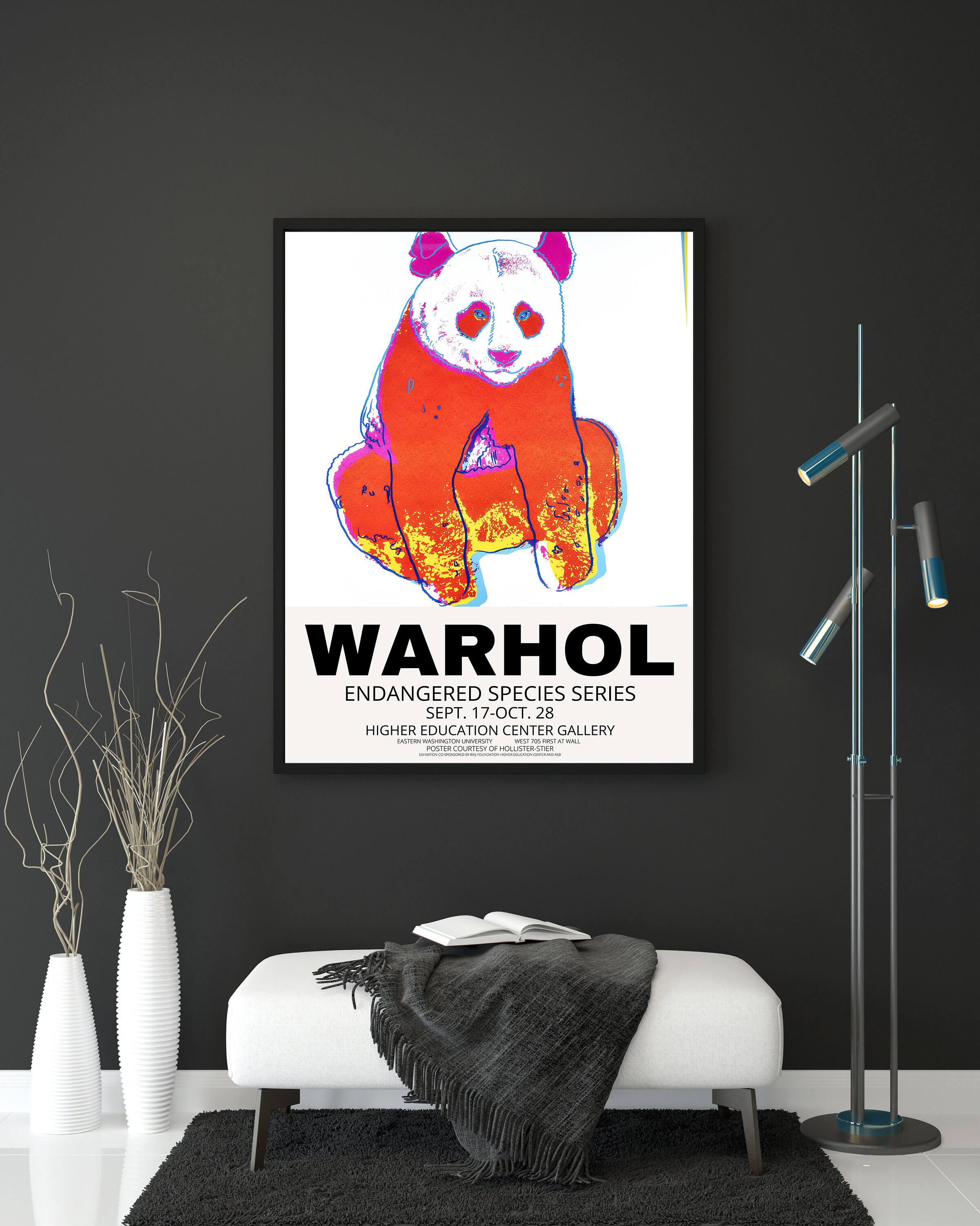 Andy Warhol Endangered Species Series Giant Panda Exhibition - Etsy